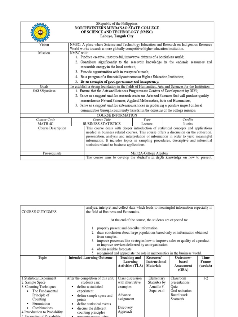 Northwestern Mindanao State College of Science and Technology (NMSC ...