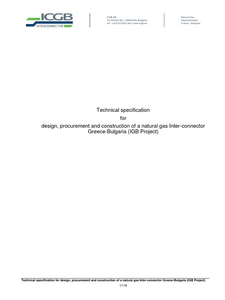 IGB Project Pipeline Specifications | PDF | Specification (Technical ...