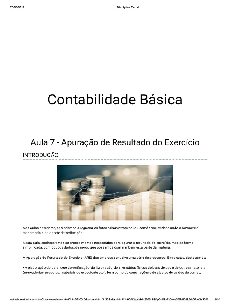 Aula 7 - Apuração de Resultado Do Exercício PDF | PDF | Depreciação ...