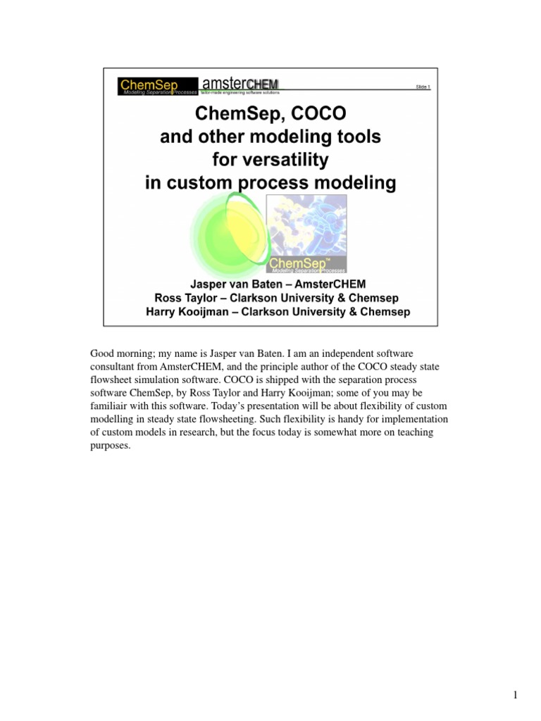 Coco Software | PDF | Simulation | Equations