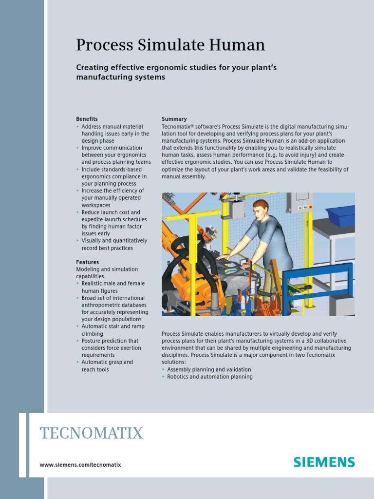 Tecnomatix Process Simulate PDF | PDF | Simulation | Human Factors And ...