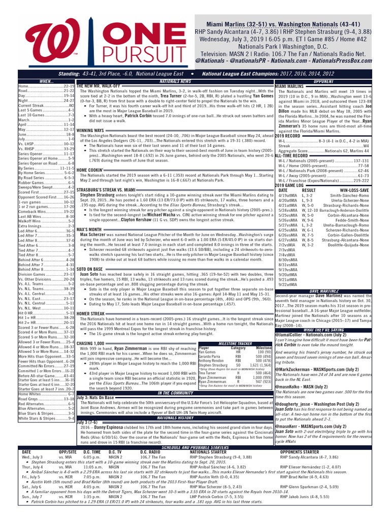 7 3vsMIA | PDF | Home Run | Positions (Team Sports)