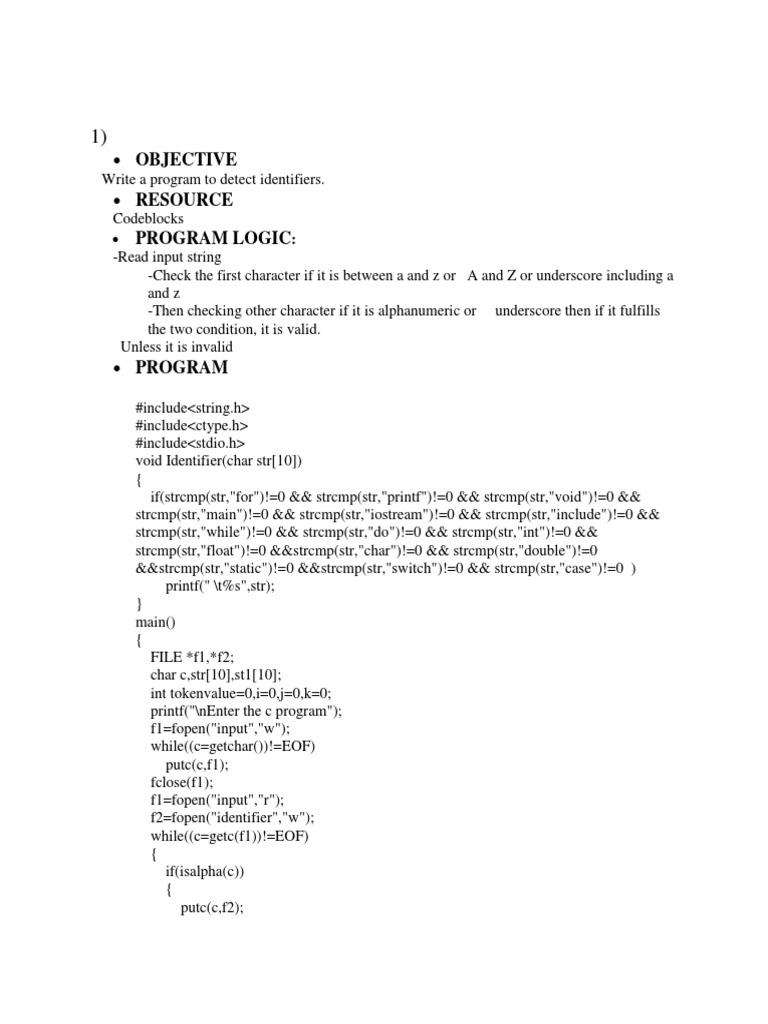 Objective Resource: Program Logic | PDF | Notation | Computer Science