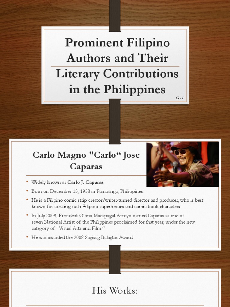 Prominent Filipino Authors and Their Literary Contributions in The ...