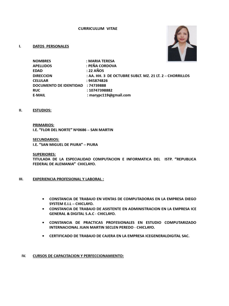 CURRICULUM VITAE MARIA ACTUALIZADO.doc | Redes sociales y digitales | Tecnología digital ...