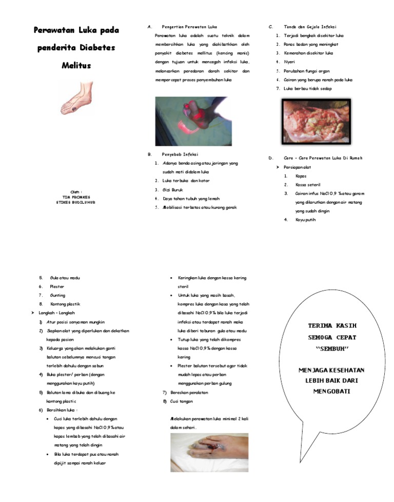 Leaflet Perawatan Luka Pada DM | PDF