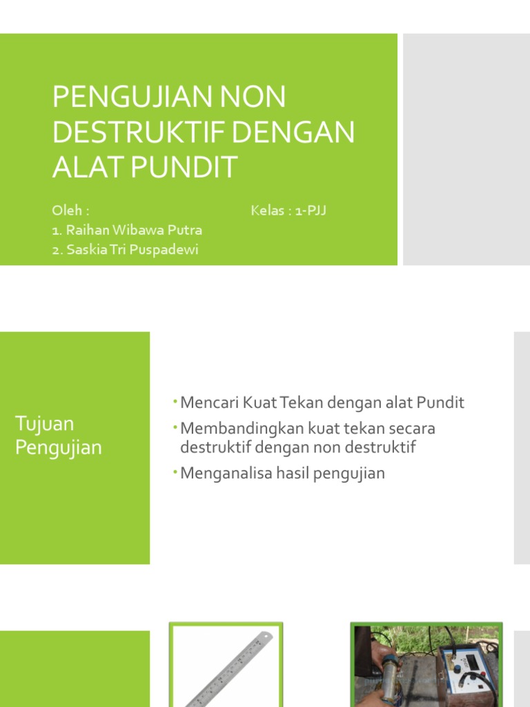 Pengujian Non Destruktif Dengan Alat Pundit | PDF | Teknologi & Rekayasa