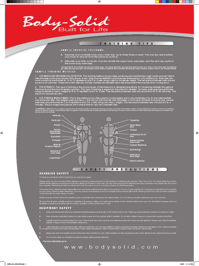 Comprehensive Exercise Program Guide | PDF | Strength Training ...