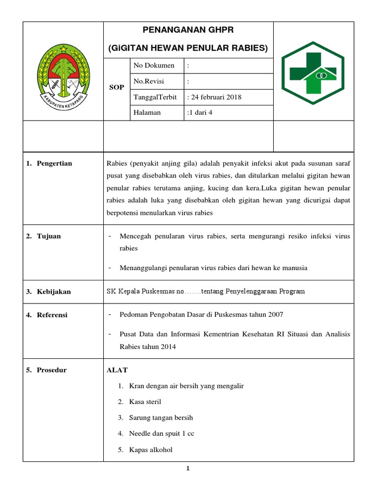 Sop Penanganan GHPR | PDF