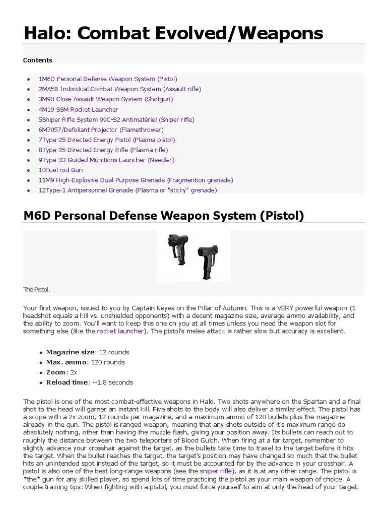 Halo Weapons Guide | PDF | Rifle | Sniper