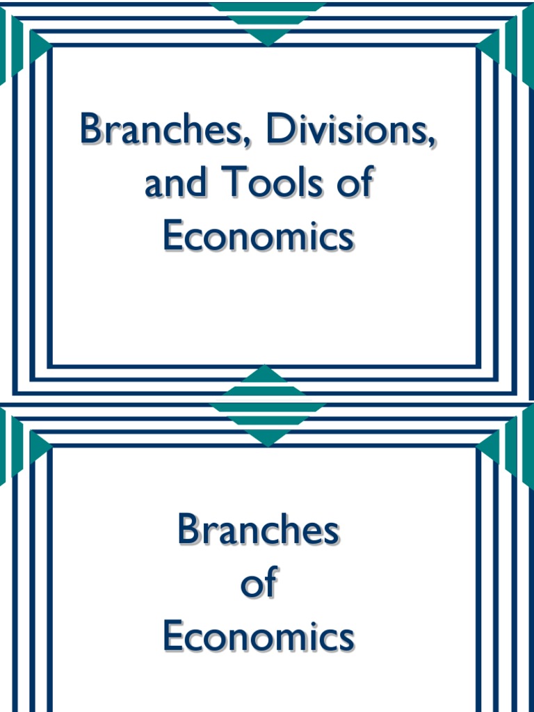 Overview of Economic Branches and Tools | PDF | Microeconomics | Economics