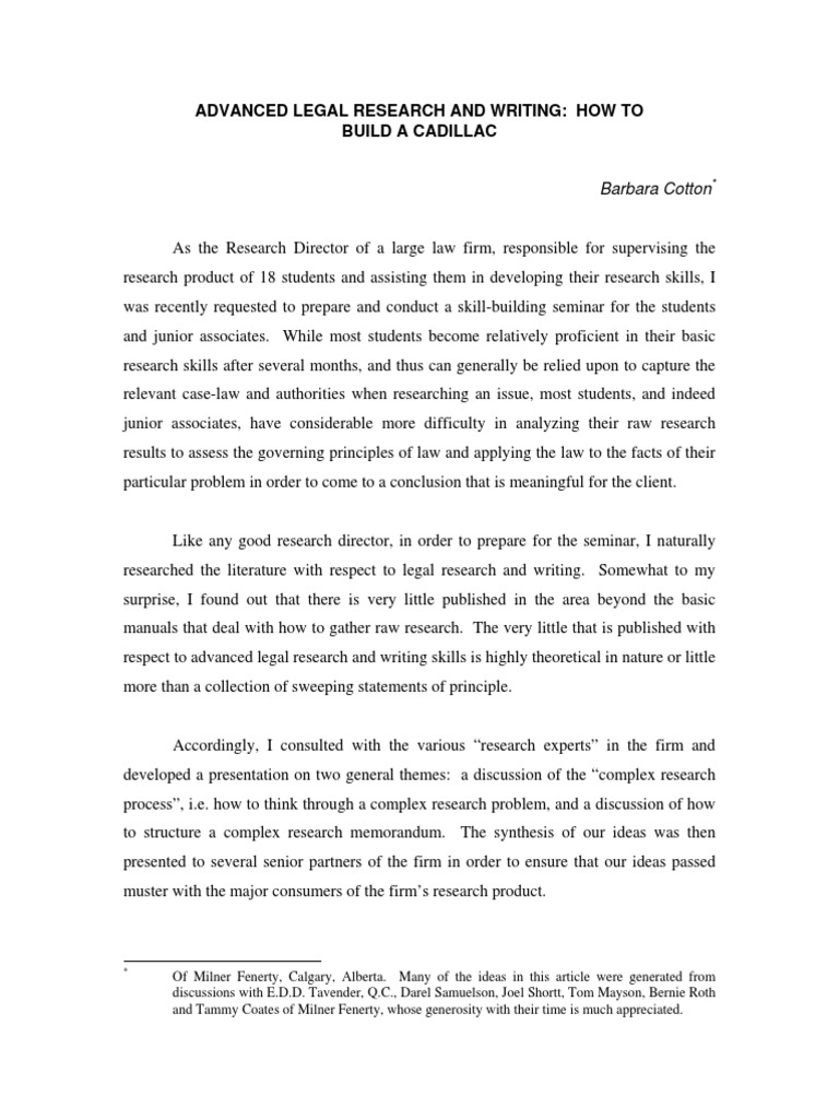 Advanced Legal Research Skills Guide | PDF | Precedent | Judgment (Law)