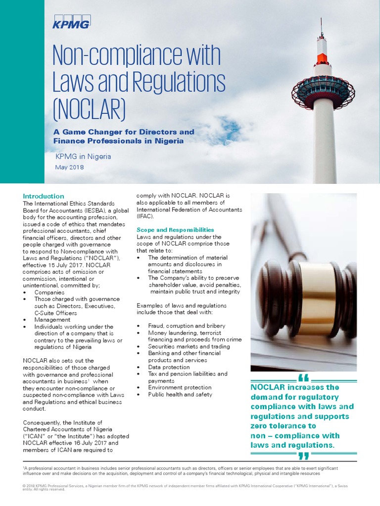 NG NOCLAR | PDF | Regulatory Compliance | Business Ethics