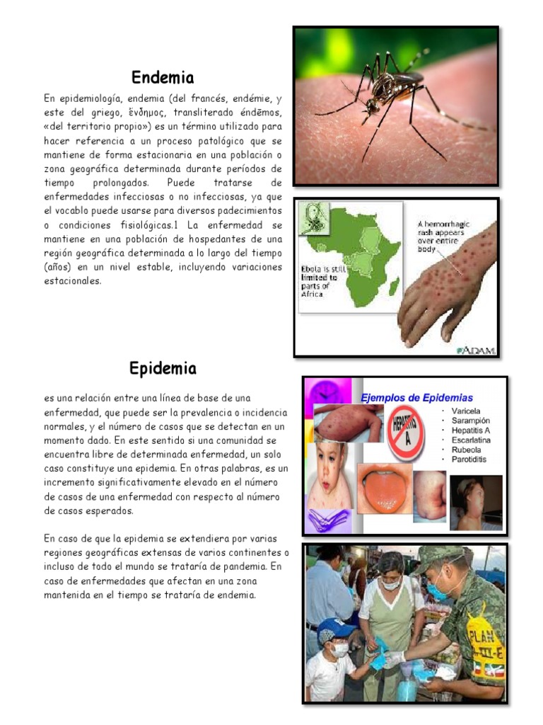 Endemia + Epidemia + Pandemia Concepto e Imagenes | PDF | Epidemias ...