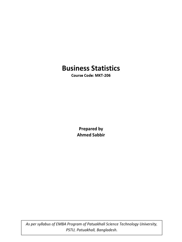 Business Statistics Overview for EMBA | PDF | Level Of Measurement ...