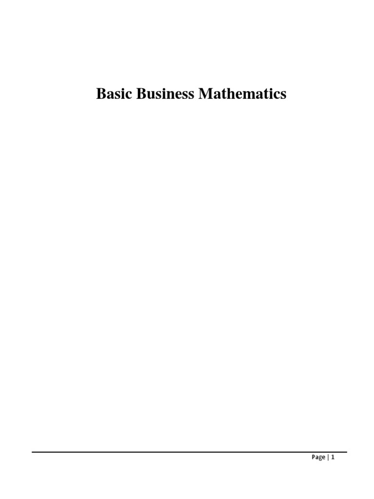 Business Math PDF | PDF | Matrix (Mathematics) | Mathematical Objects