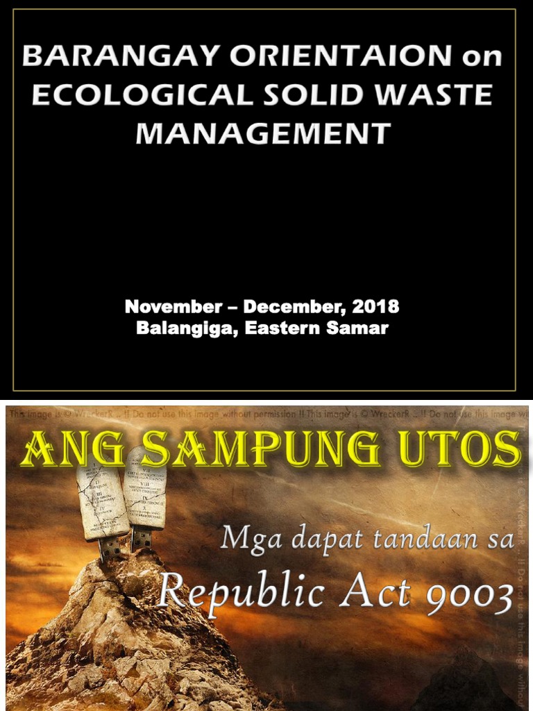 1 RA 9003+ESWM Score Card | PDF | Municipal Solid Waste | Recycling