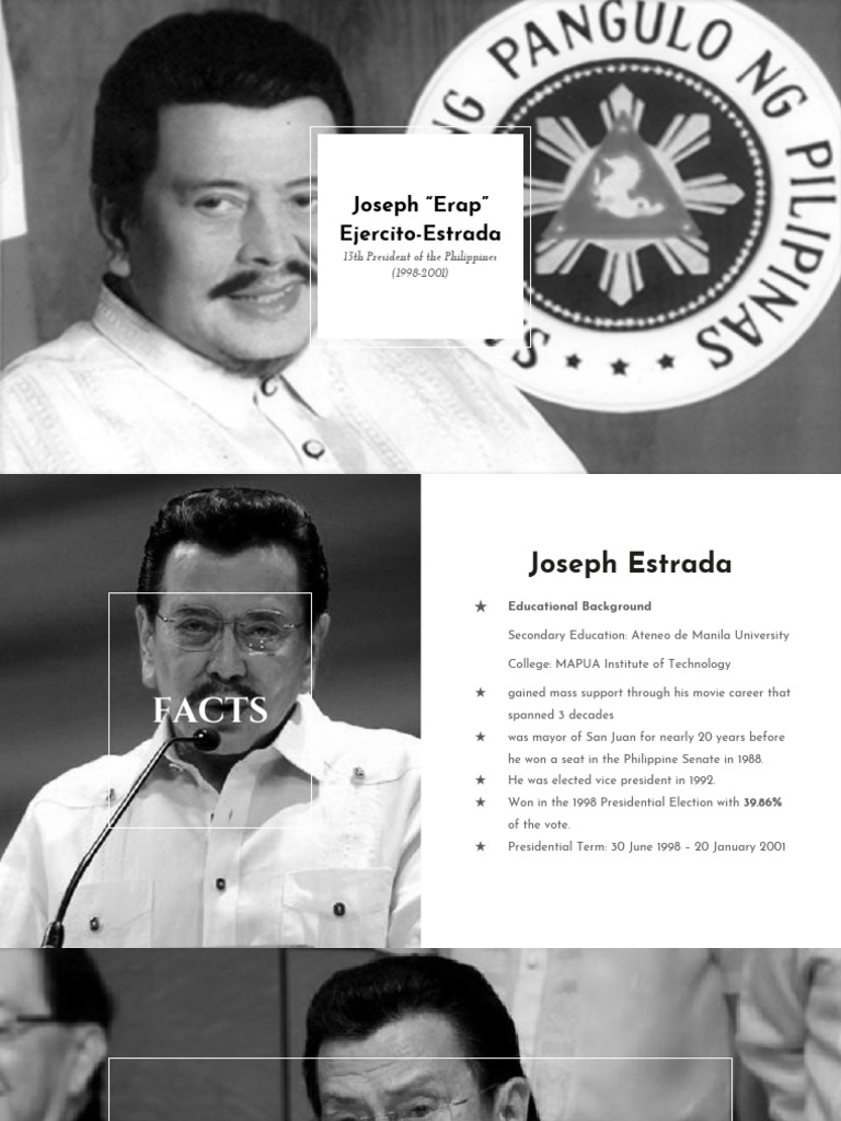 Joseph Estrada: Presidency & Controversies | PDF | Travel