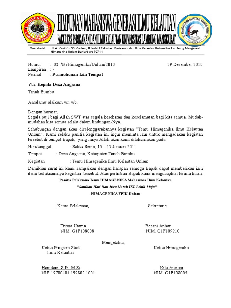 Contoh Surat Hima | PDF