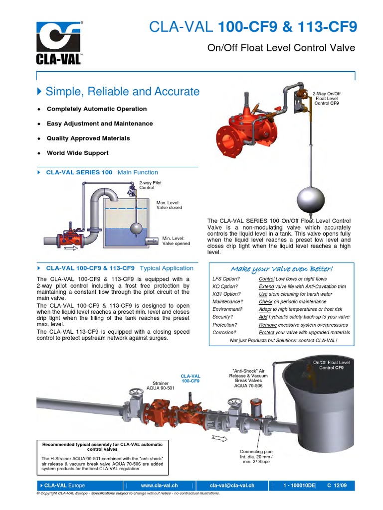 Cla Val | PDF | Valve | Liquids