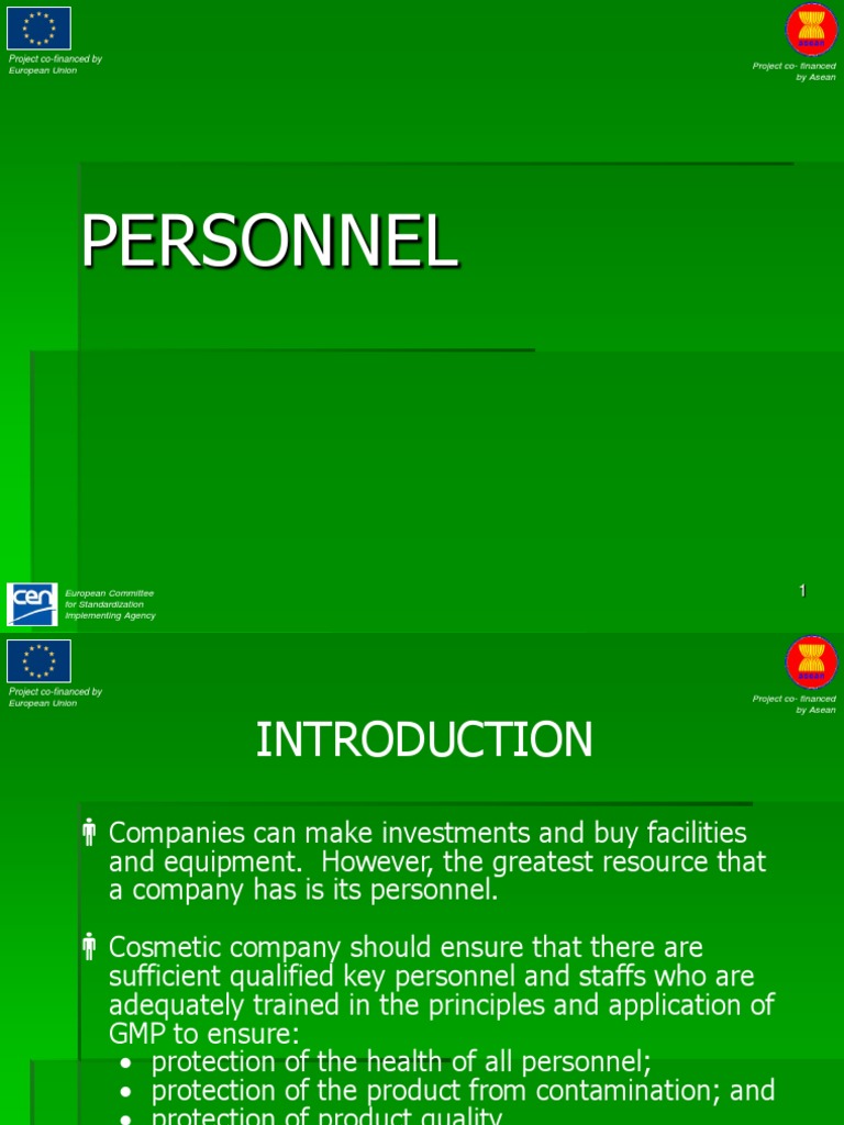 Personnel - CGMP Training | PDF | Association Of Southeast Asian ...