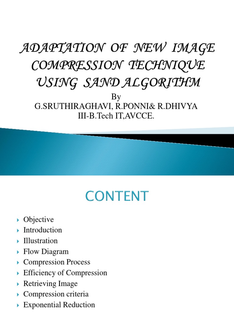 By G.Sruthiraghavi, R.Ponni& R.Dhivya III-B.Tech IT, AVCCE | PDF | Data Compression | Applied ...
