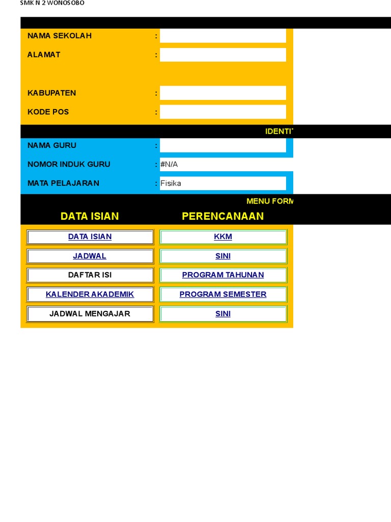 Perangkat Administrasi Pembelajaran Guru | PDF