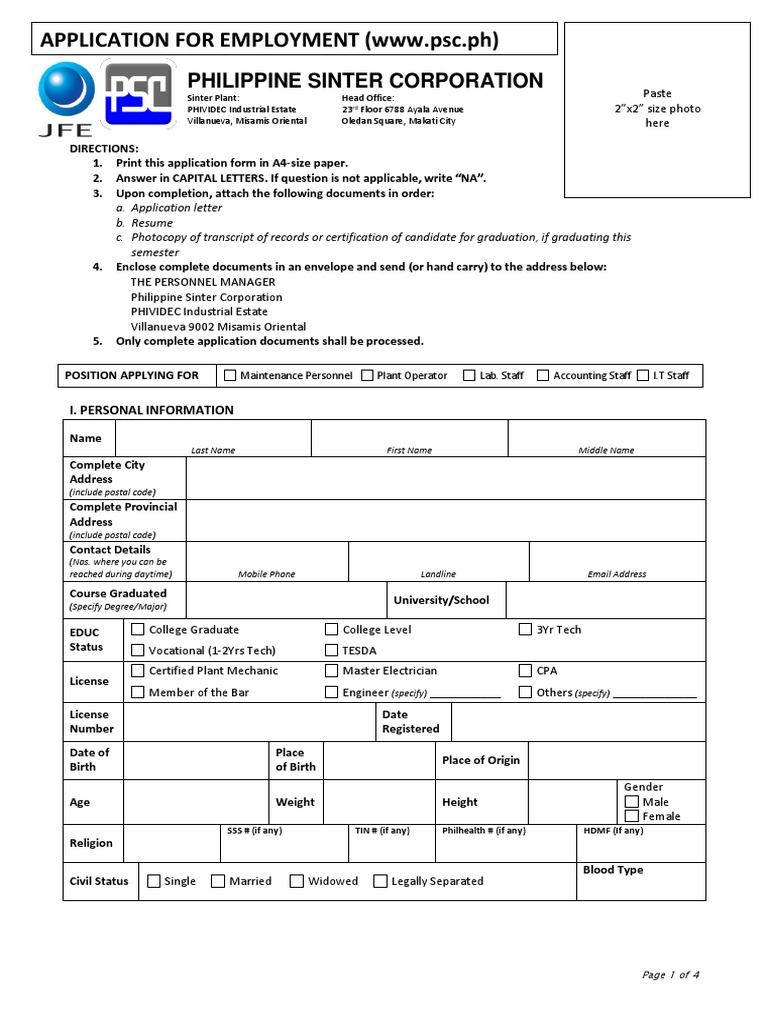 Web Application Form Pdf Postgraduate Education Employment