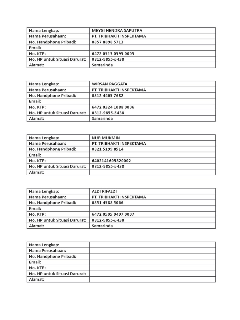 Form Visitor Id Card | PDF | Hukum