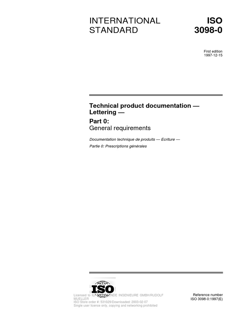 ISO 3098-0 1997 PDF Version (En) CPDF PDF | PDF | International ...