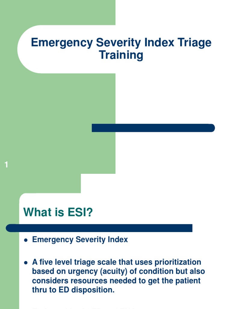 Emergency Severity Index Triage Training | PDF | Science & Mathematics
