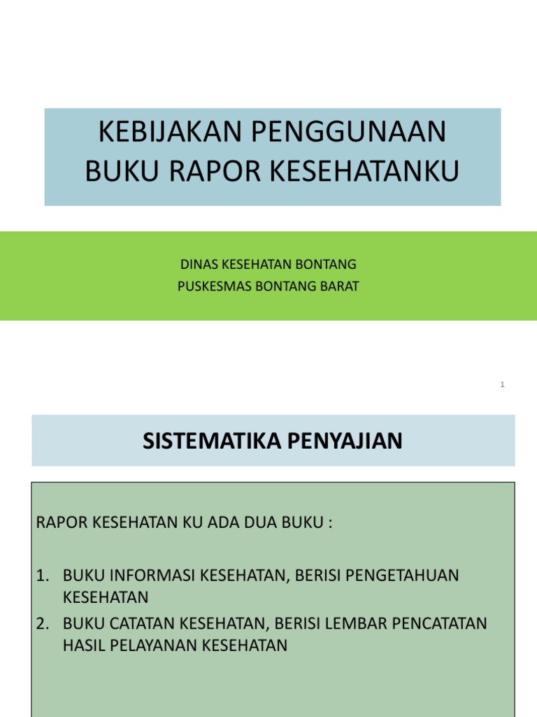 Buku Rapor Kesehatan Anak Sekolah | PDF