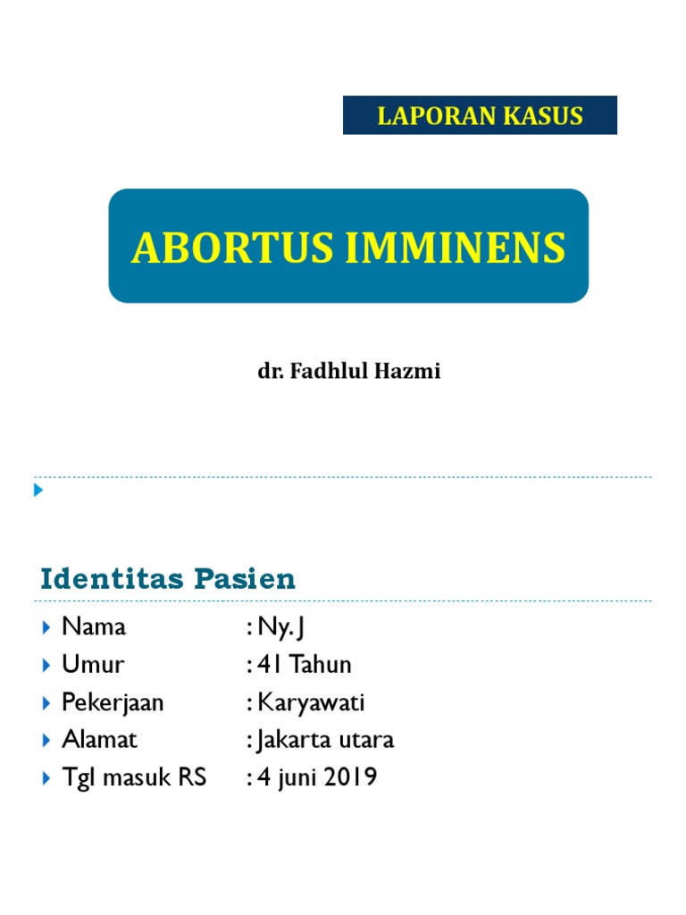 Lapkas Abortus Imminens | PDF