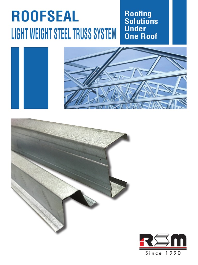 Light Weight Steel Truss PDF | PDF | Truss | Screw