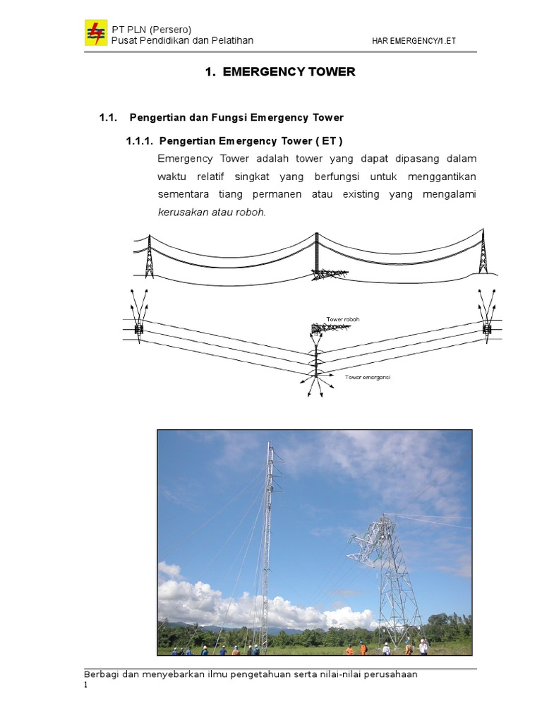 1.revisi Emergency Tower 23122014 | PDF