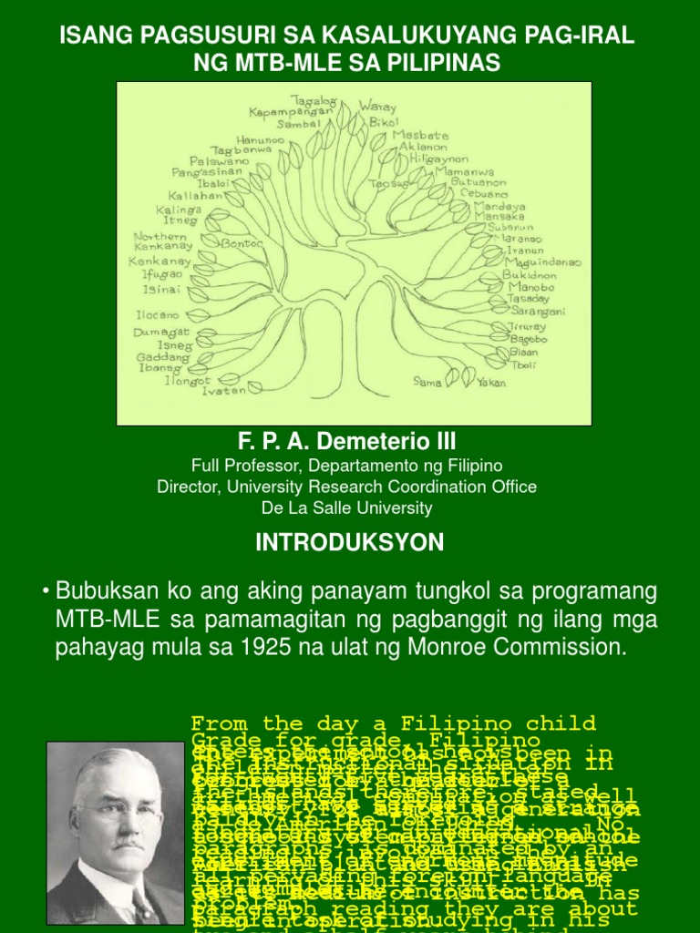Demeterio Isang Pagsusuri Sa MTB Mle | PDF