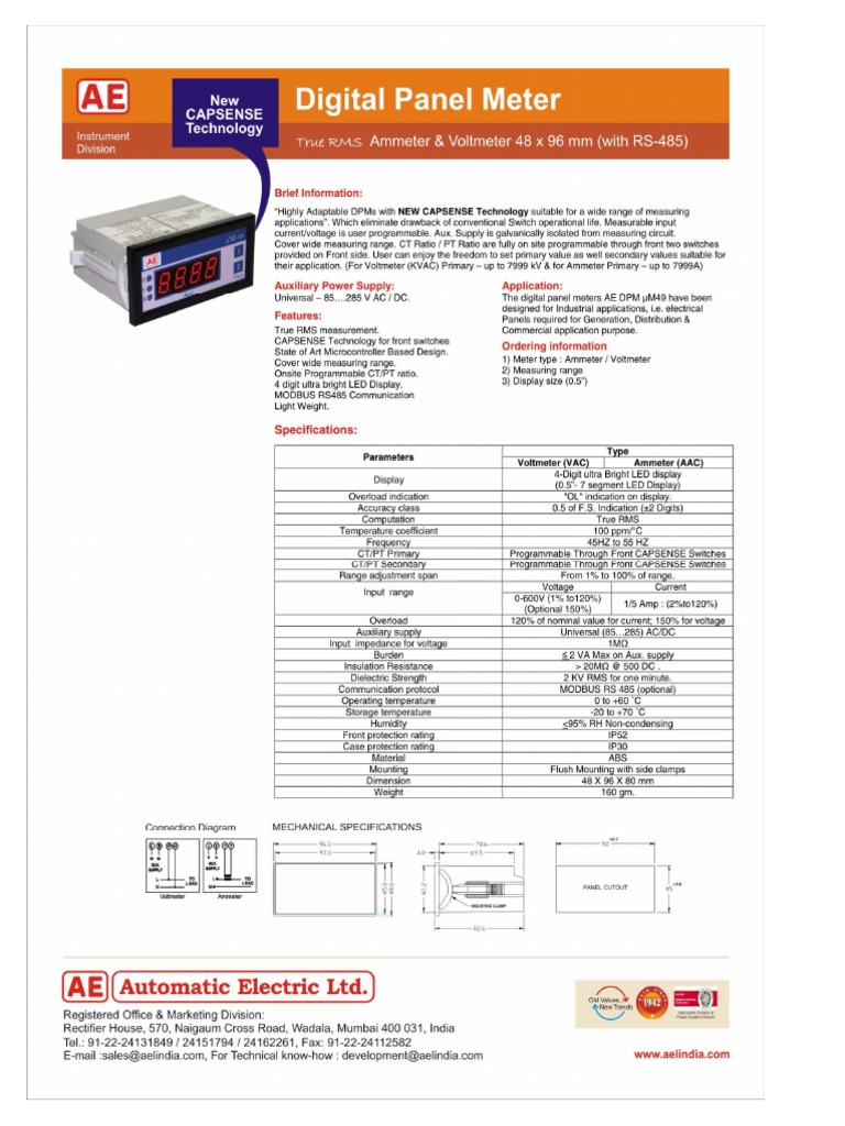 Ae Ammeter | PDF