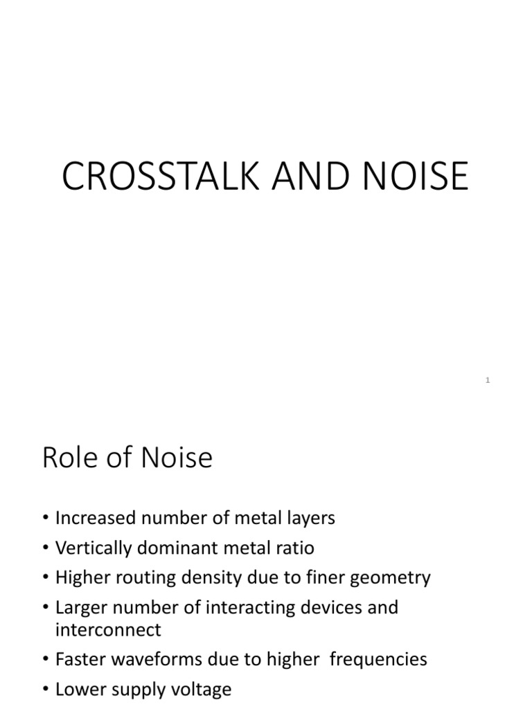 Crosstalk and Noise | PDF | Electrical Components | Electrical Engineering