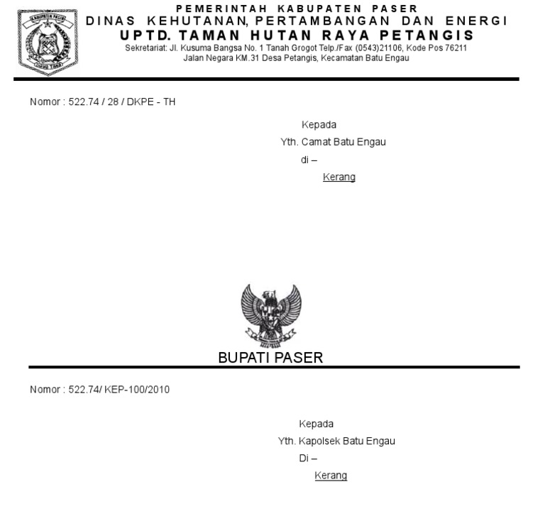 Amplop kOP BUPATI | PDF