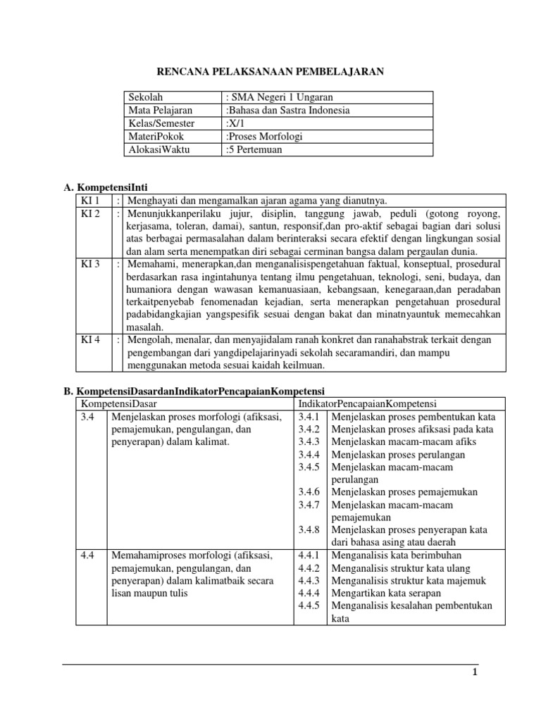 Proses Morfologi | PDF