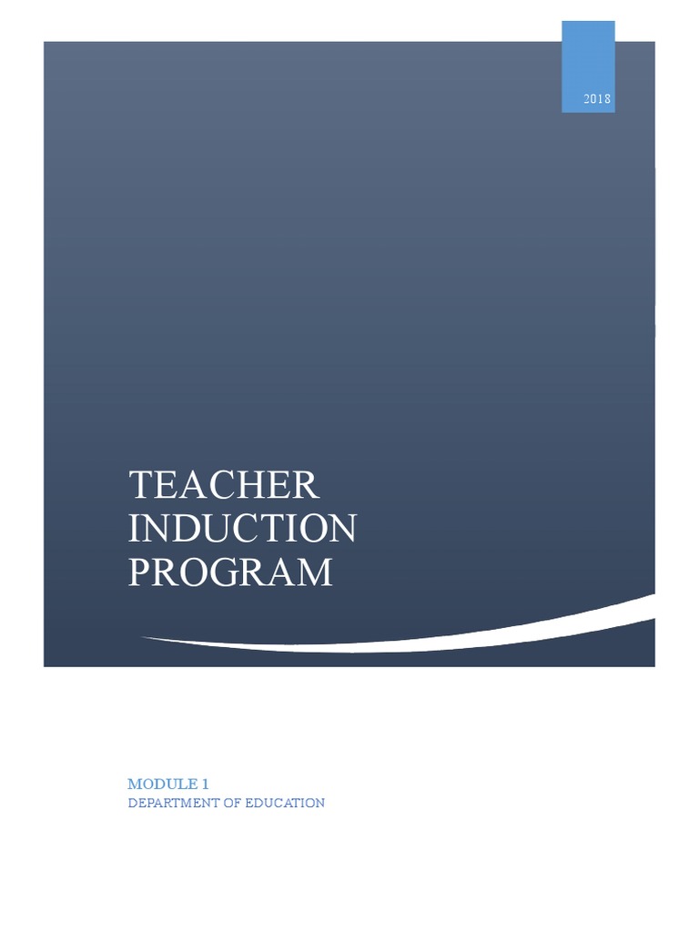 Teacher Induction Program Module 1 V1.0 | PDF | Schools | Teachers