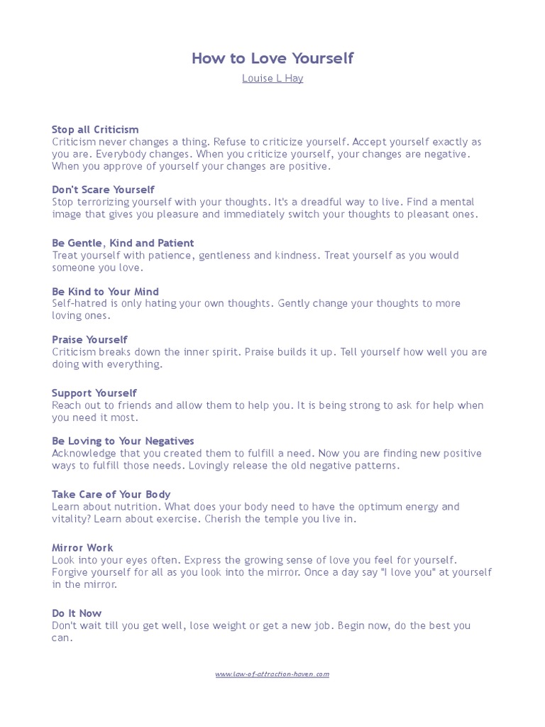 Self-Love Guide for Personal Growth | PDF | Self-Improvement