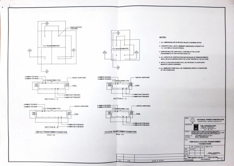 BoDPP Transformer Pad Foundation Plan | PDF | Nature