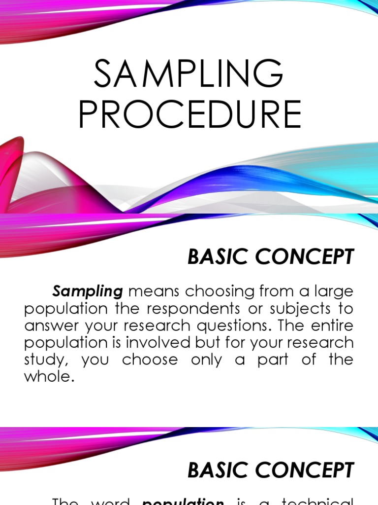 Understanding Sampling Procedures and Techniques | PDF | Sampling ...