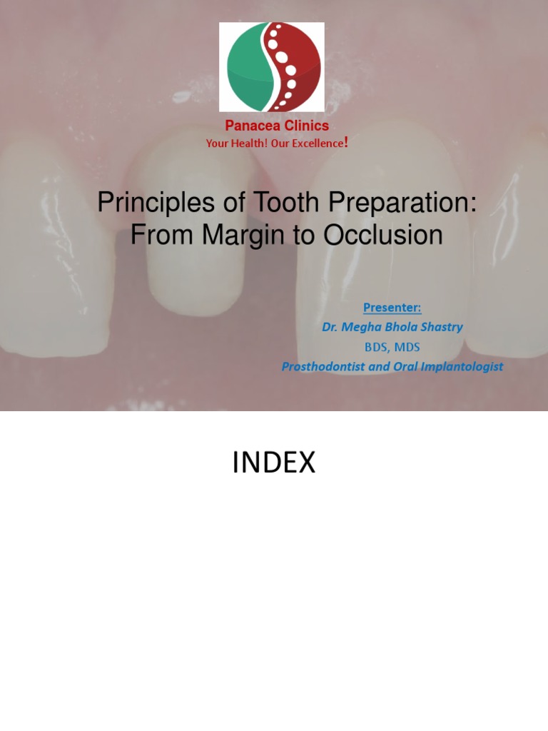Principles of Tooth Preparation | PDF | Dentistry Branches | Materials