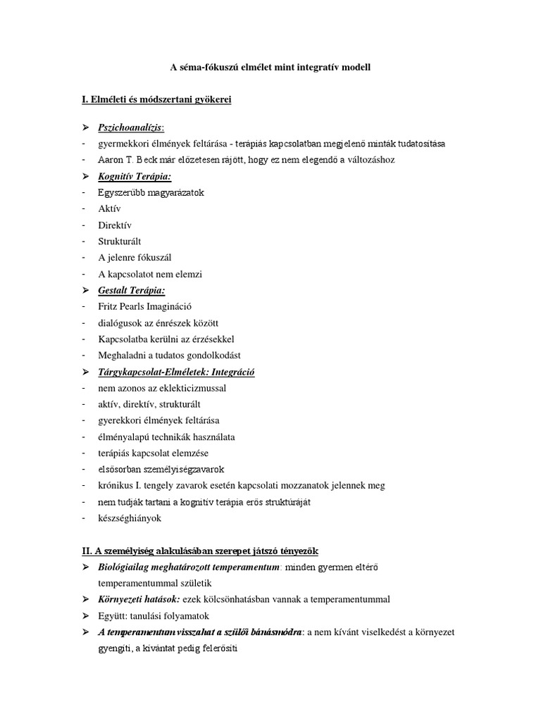Séma Fókuszú Modell (Jegyzet) | PDF