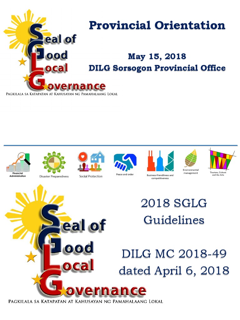 2018 SGLG Guidelines | PDF | Disaster Risk Reduction | Emergency Management