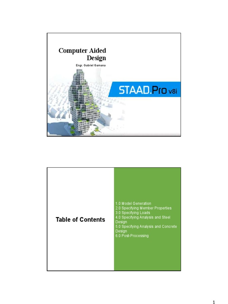 Computer Aided Design: Engr. Gabriel Gamana | PDF | Areas Of Computer ...