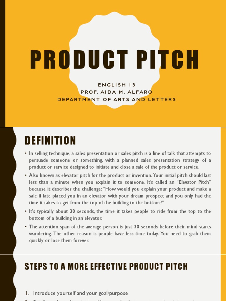 Product Pitch | PDF
