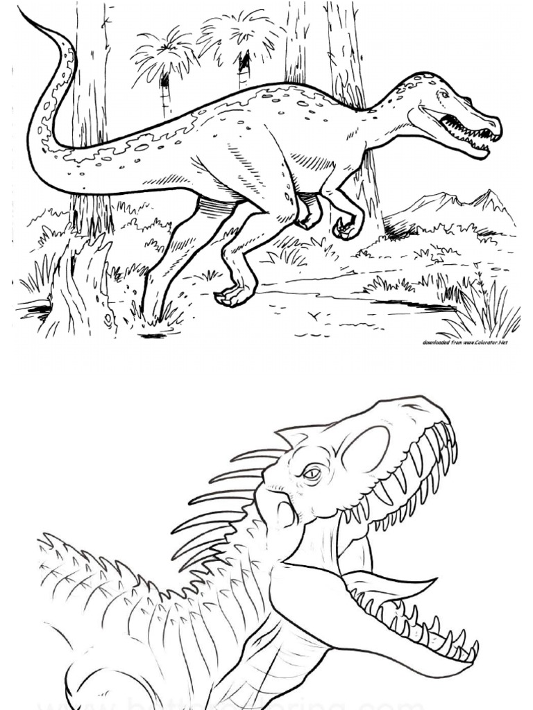 Baryonyx Coloring Pages 16 | PDF